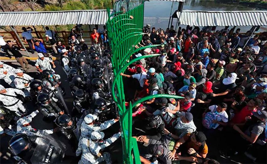 Some 3,000 migrants form first caravan of year at southern border