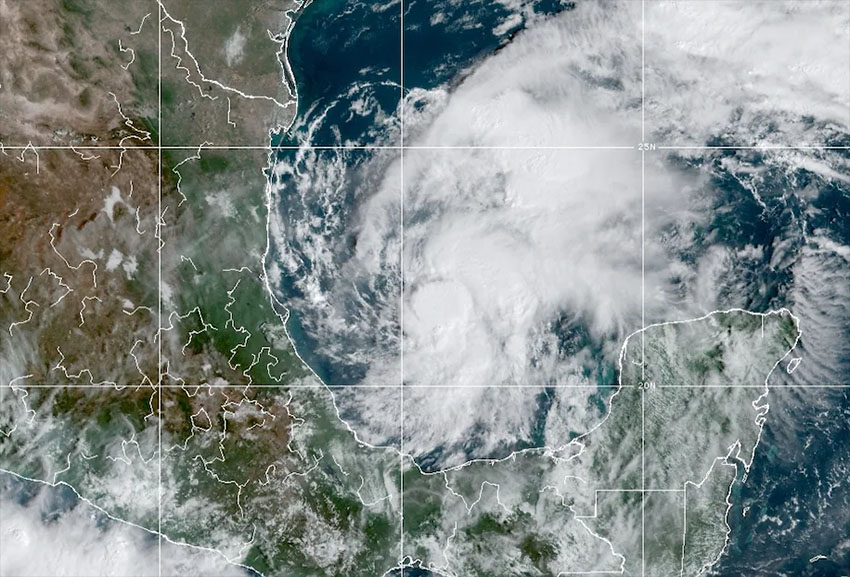 Tropical Storm Karl heads for landfall in the Bay of Campeche