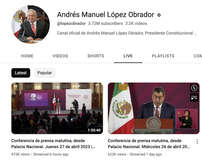 AMLO one of the Spanish-speaking world's most popular streamers