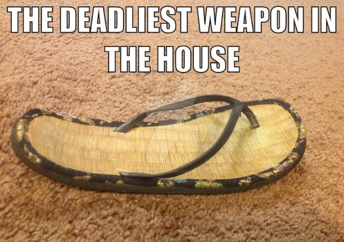 Do Mexican moms really throw sandals at their kids?