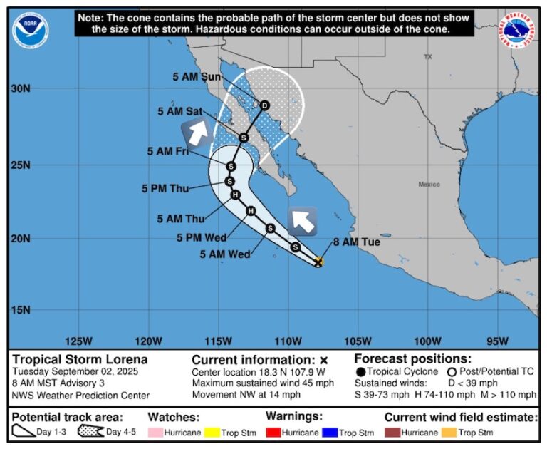 Lorena could reach hurricane strength before Baja California landfall ...